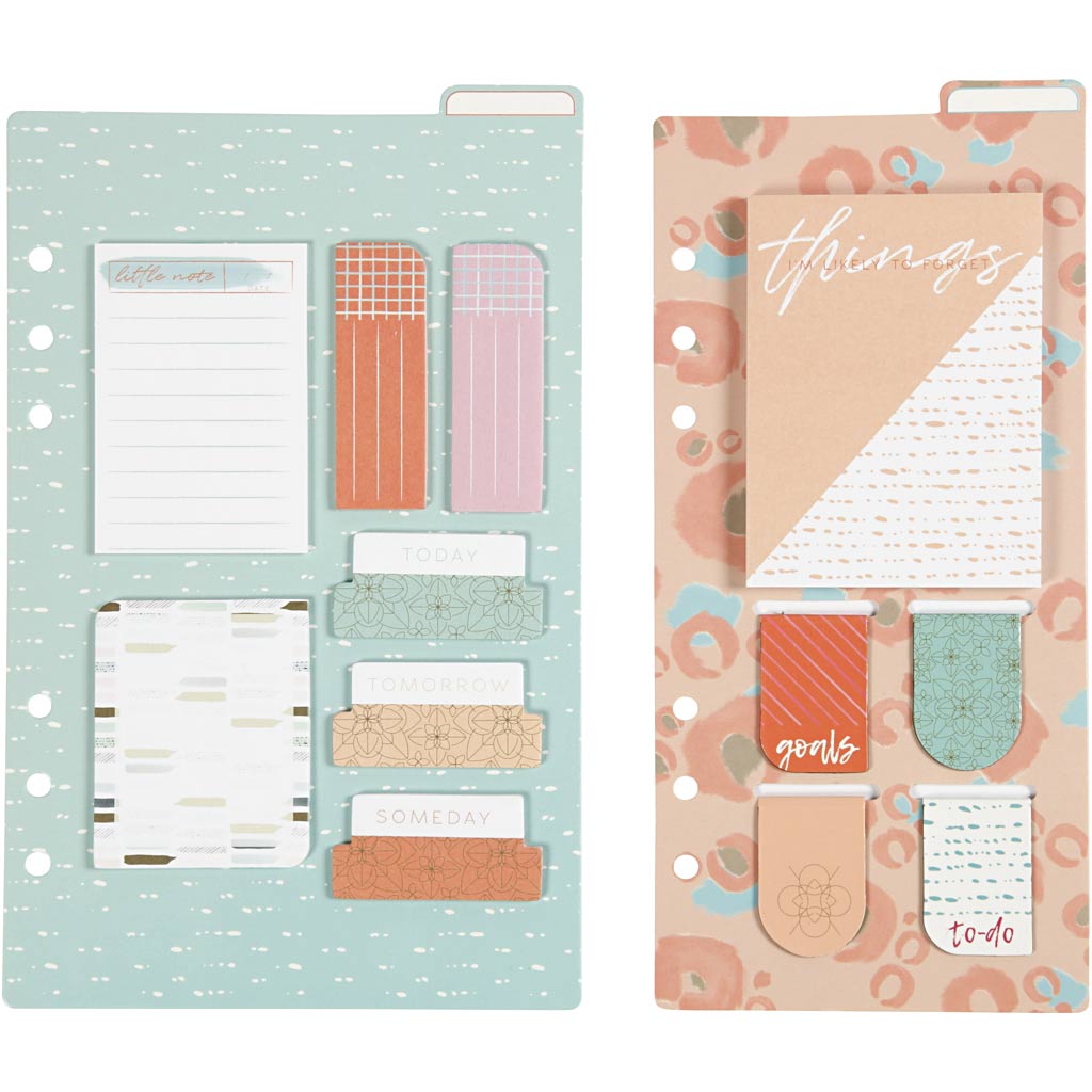 Post-it assortment and book marks